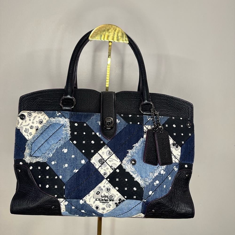 Coach Mercer 30 Denim Patchwork - Gem